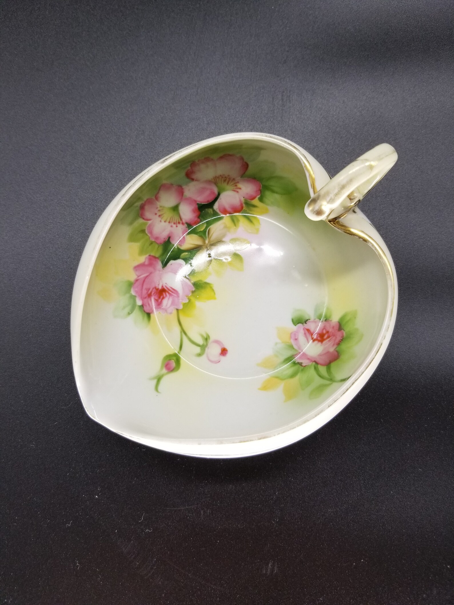 Vintage Porcelain Hand-painted Nippon Wild Rose Nappy - Etsy
