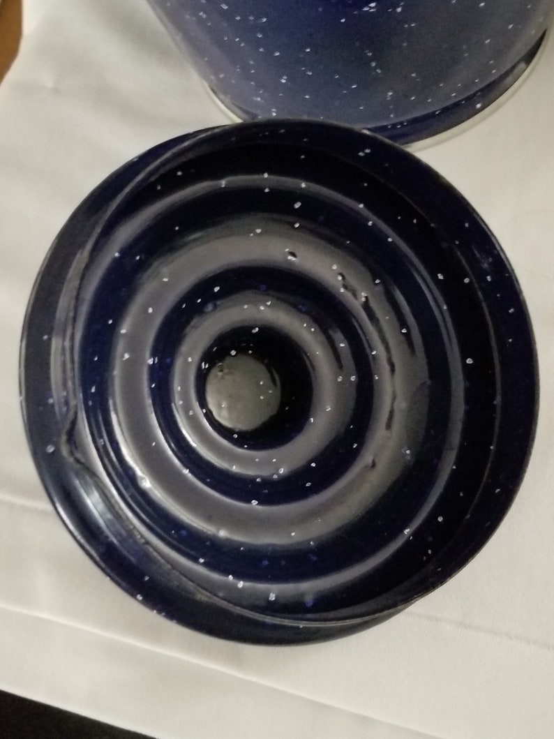 Vintage Cobalt Blue Graniteware Coffee Pot - Etsy