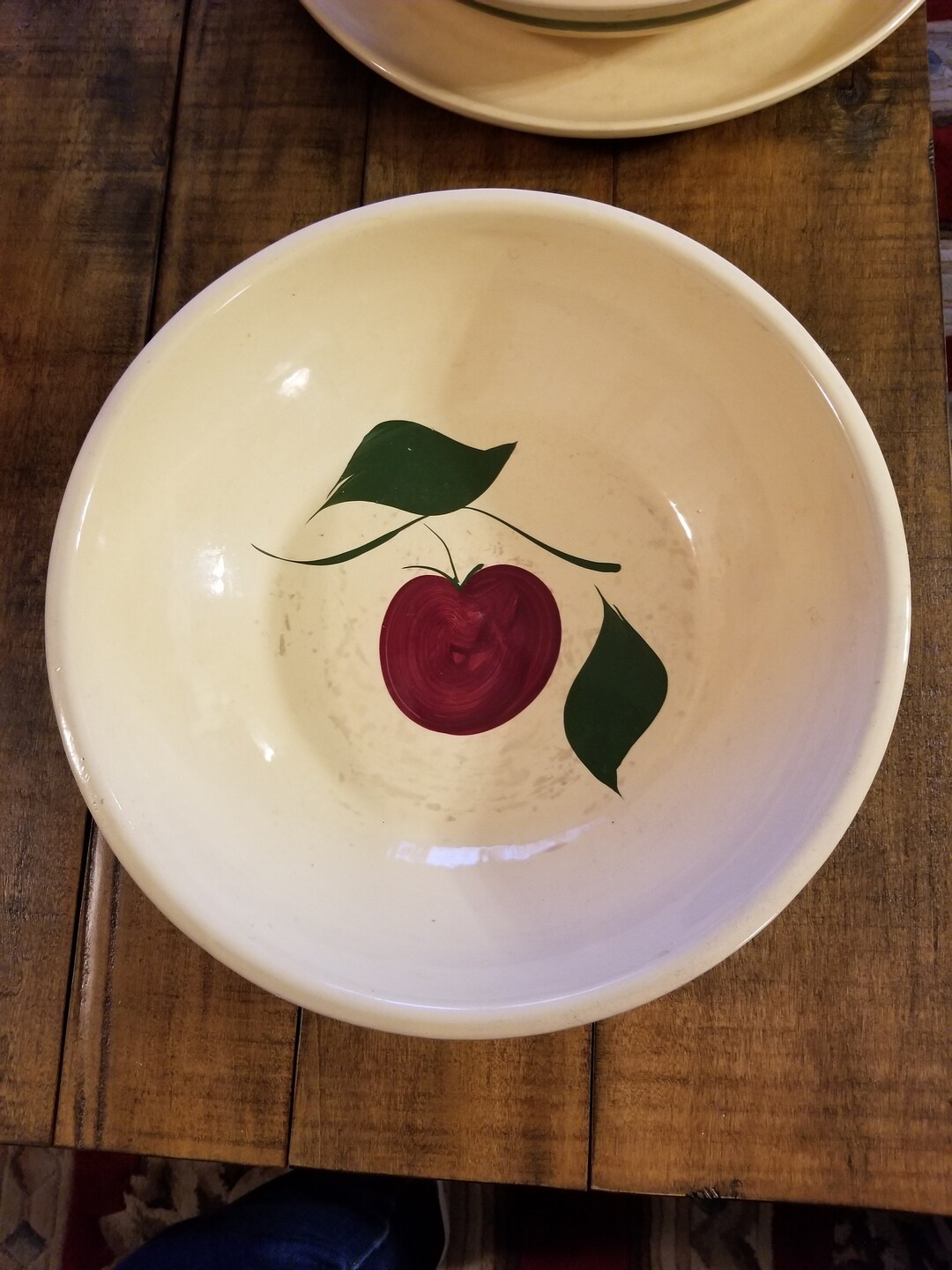 Vintage Watt Pottery Apple #39 Spaghetti Bowl - Etsy