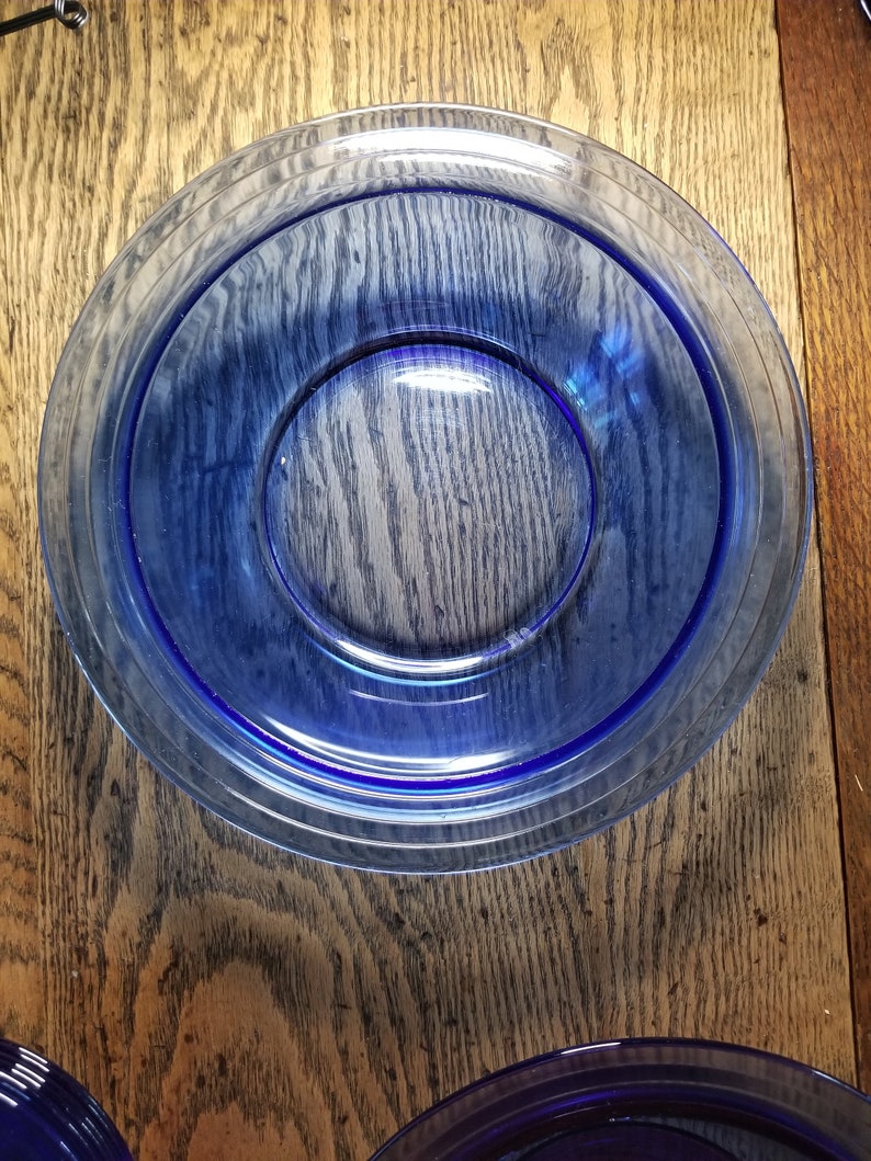 Vintage Hazel Atlas Moderntone Cobalt Depression Glass Dinnerware - Etsy