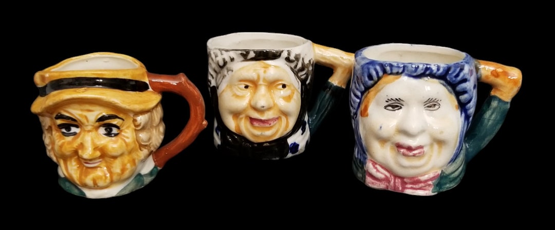 Vintage Occupied Japan Toby Style Mugs - Etsy