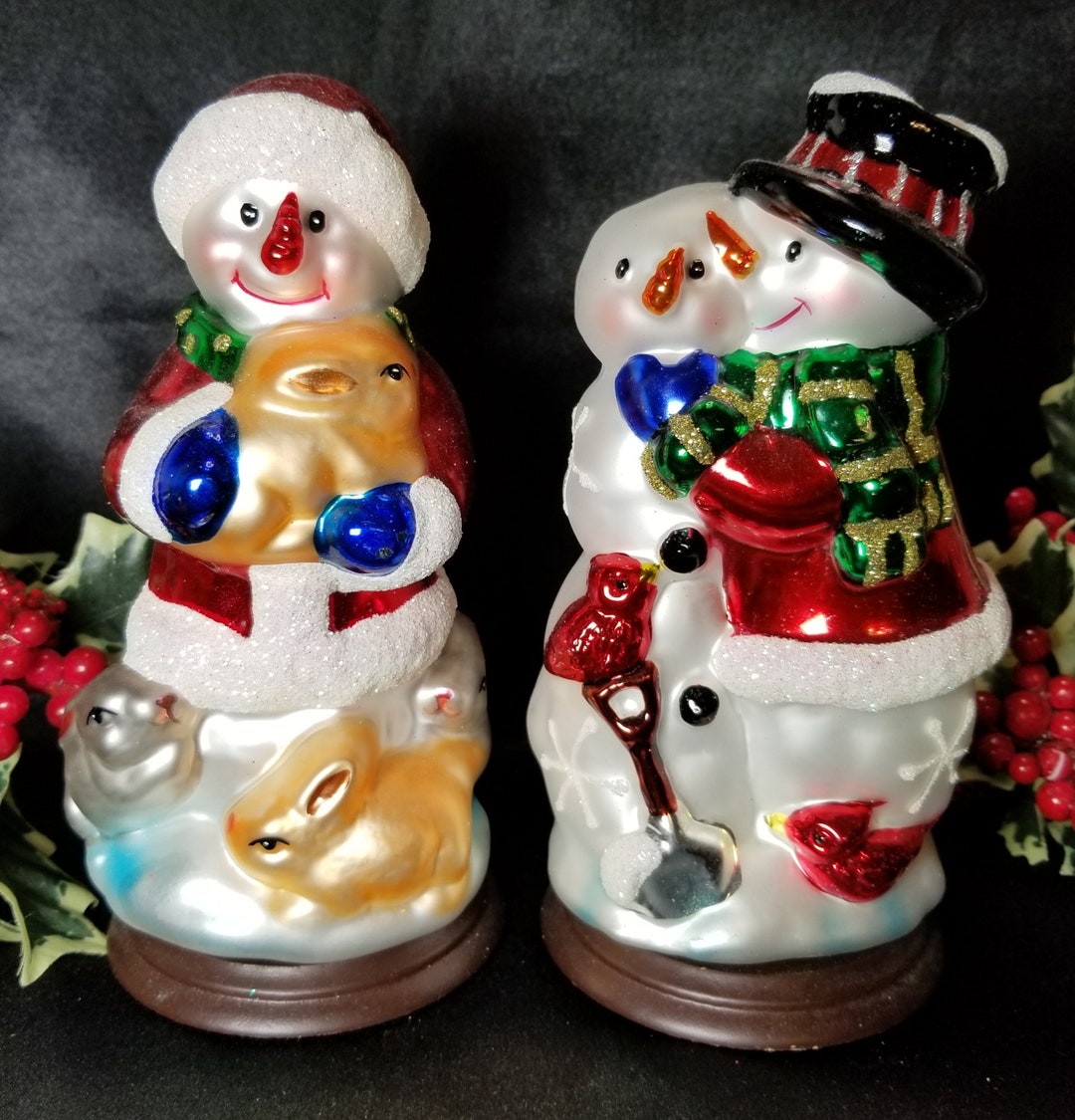 Vintage Thomas Pacconi Blown Glass Snowman Figurines - Your Choice - Etsy