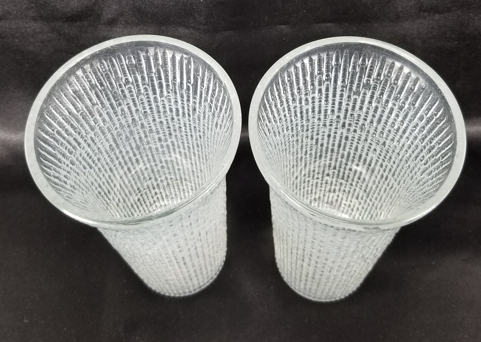 Vintage Tree Bark Pattern Glass Vases - Etsy