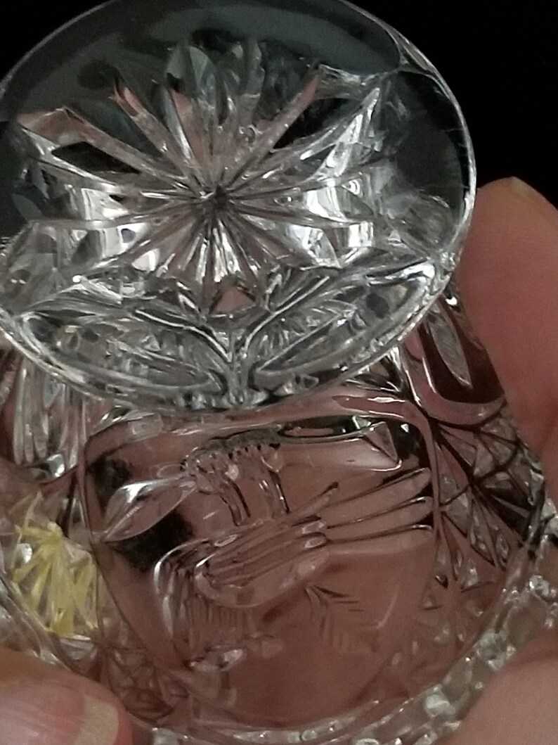 Crystal Footed Salt Cellar With Bird - Etsy