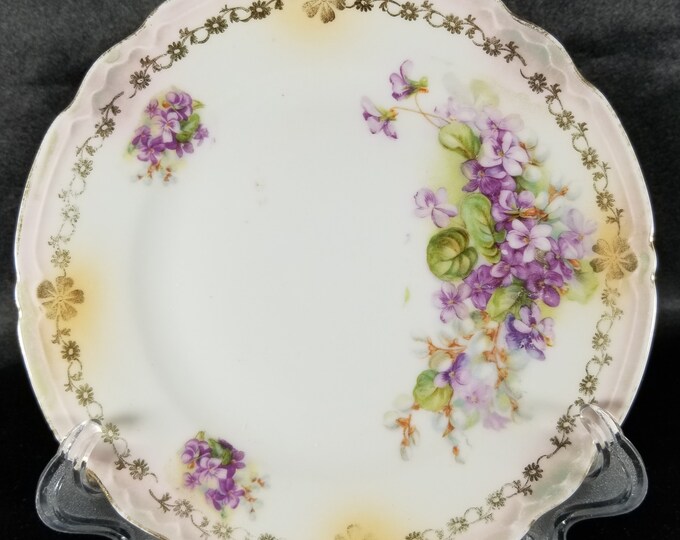 Antique German Hand-painted Violets Bread & Butter Plate - Etsy