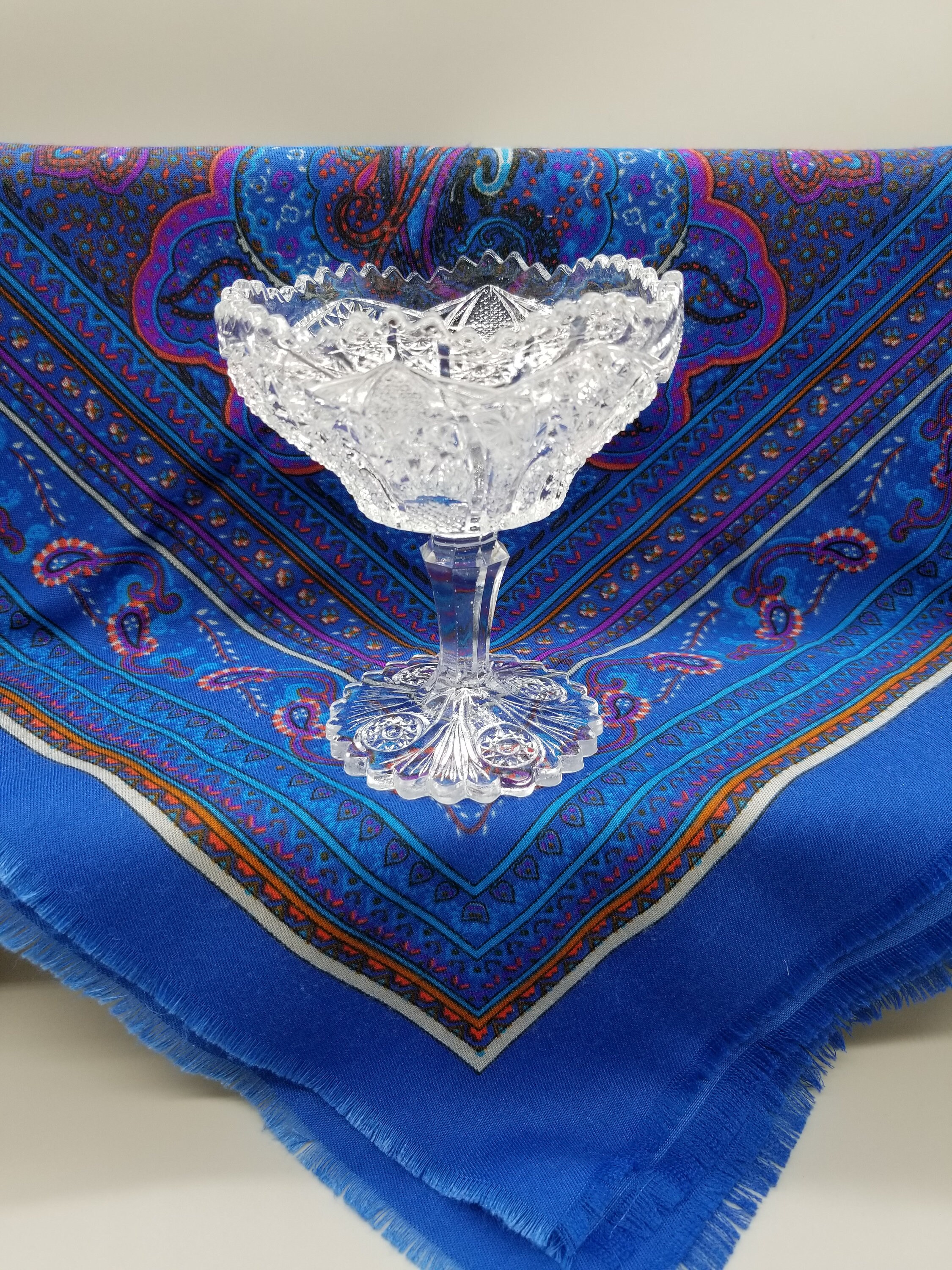 Vintage Imperial Glass Daisy & Button Compote - Etsy