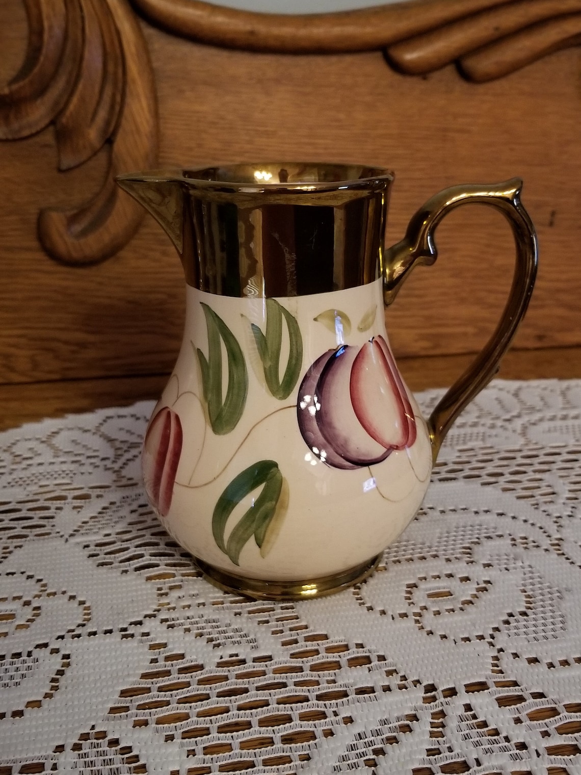 Vintage Wade Pottery Gold Luster Milk Pitcher - Etsy