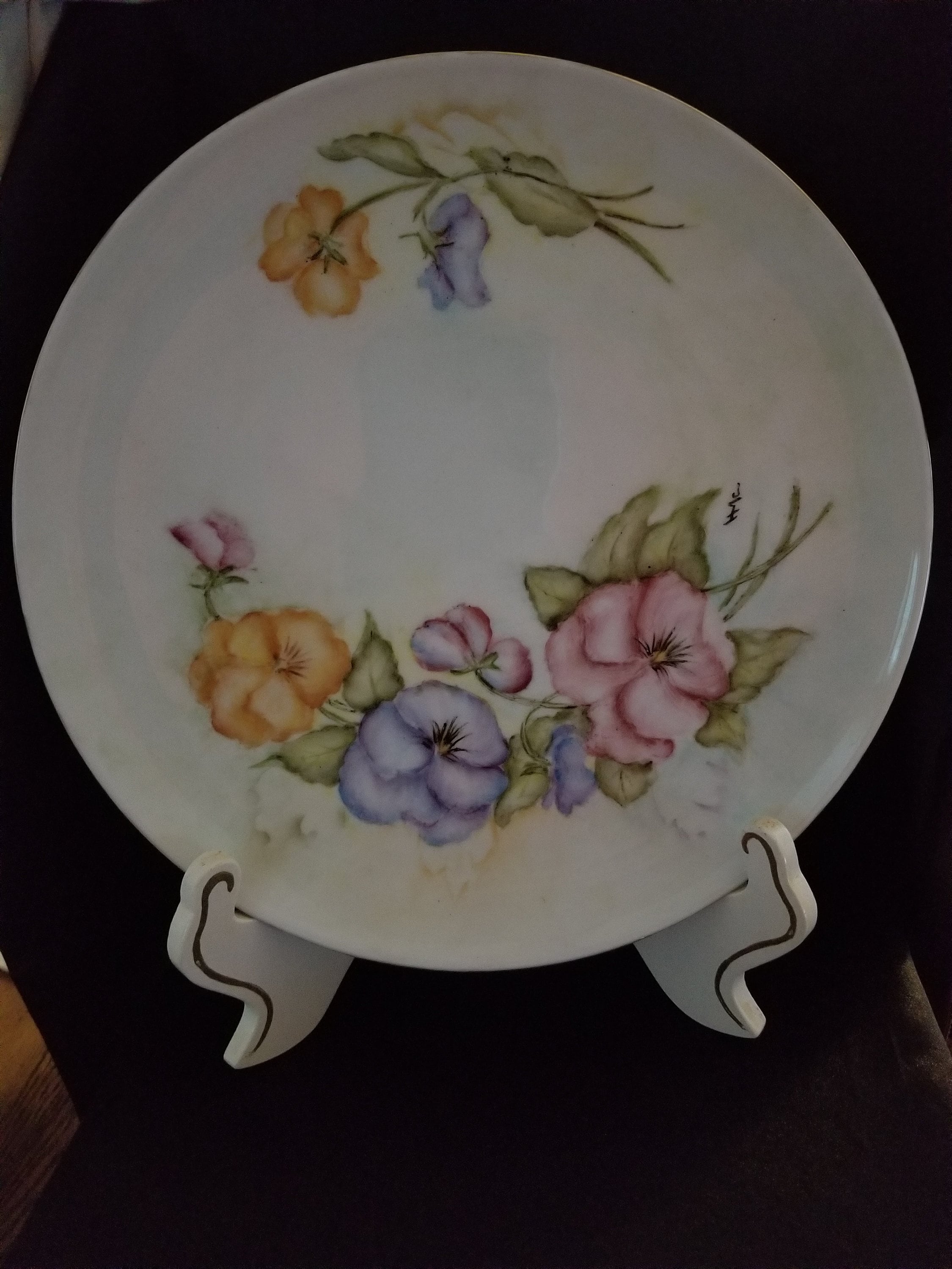 Vintage Hand-Painted Bavarian Plate | Etsy
