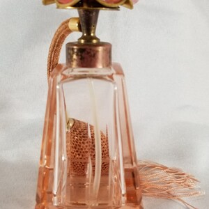 Vintage Hand Cut Pink Glass Perfume Atomizer - Etsy