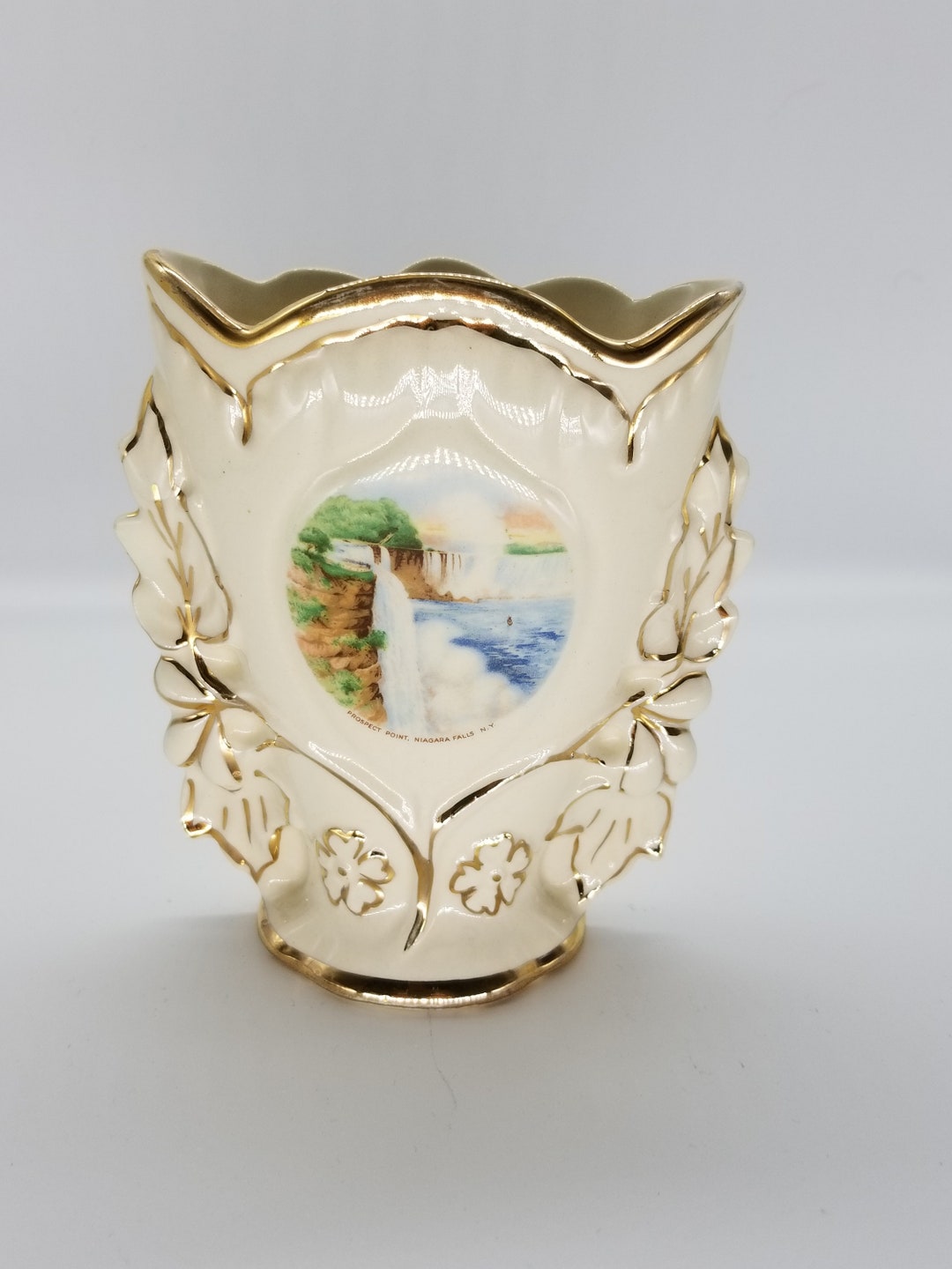 Vintage Pottery Niagara Falls Souvenir Vase - Etsy