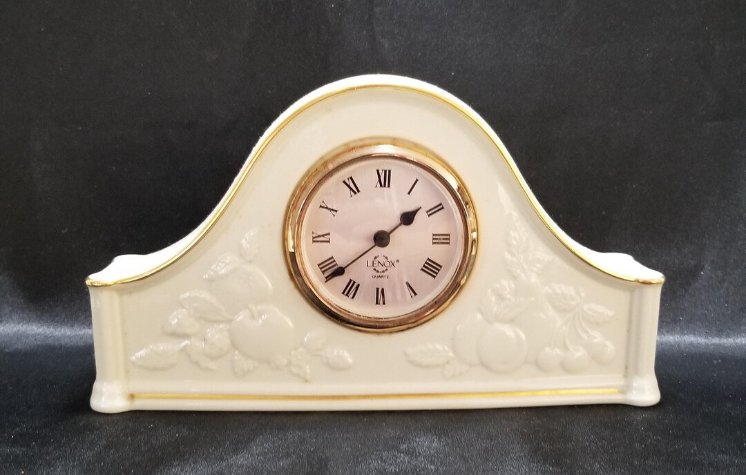 Vintage Lenox Porcelain Fruits of Life Mantle Clock - Etsy