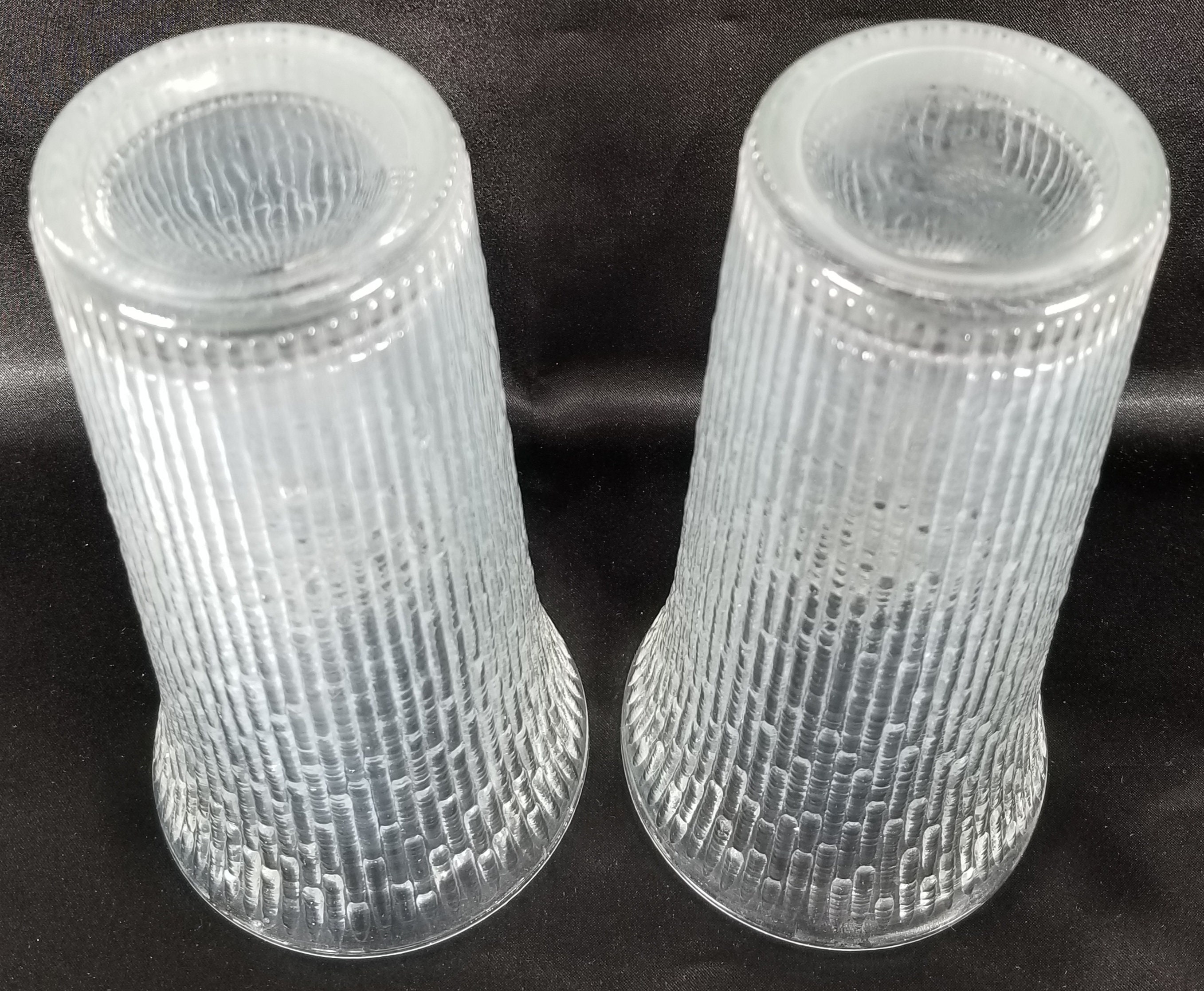 Vintage Tree Bark Pattern Glass Vases - Etsy