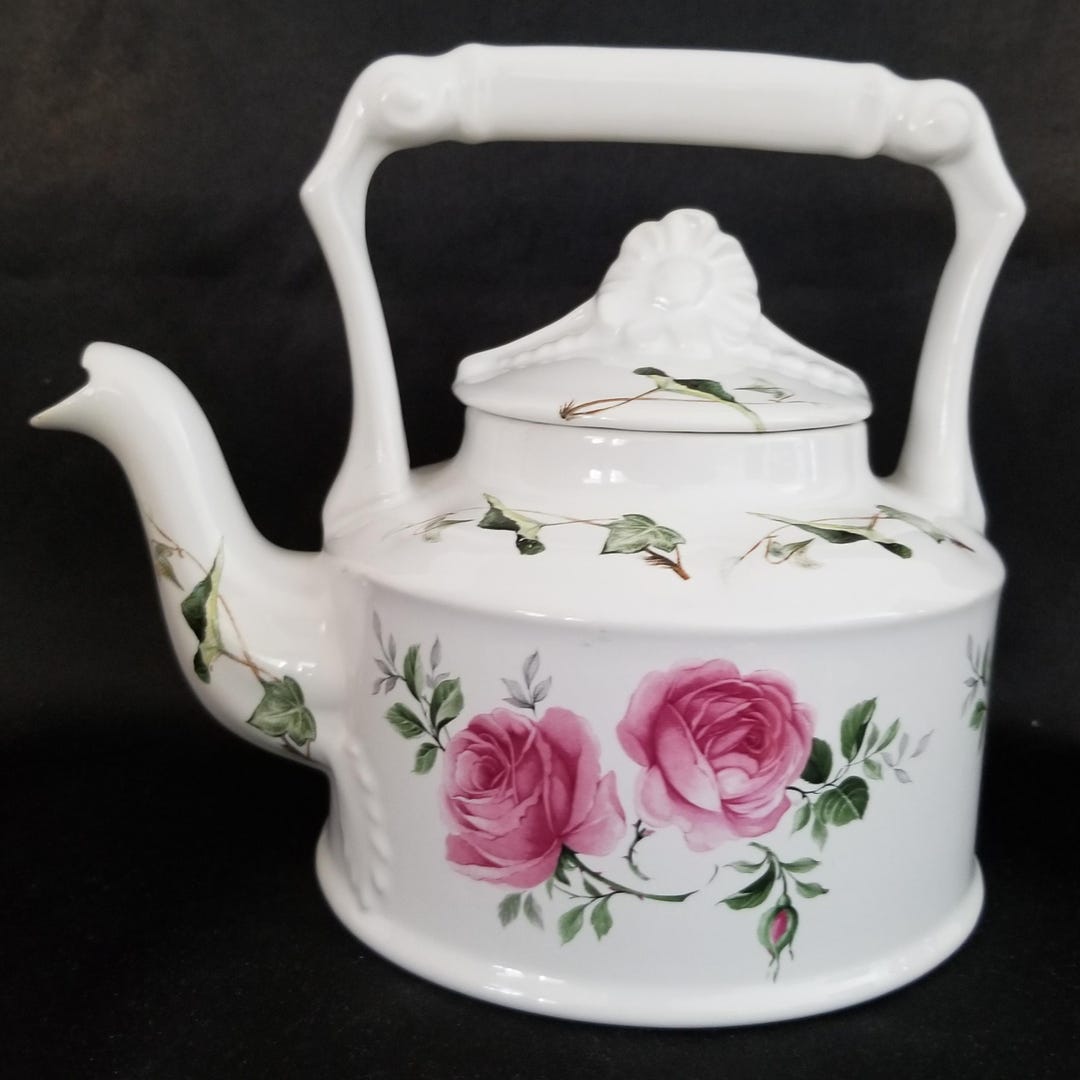 Vintage Arthur Wood & Son Porcelain Rose Teapot - Etsy