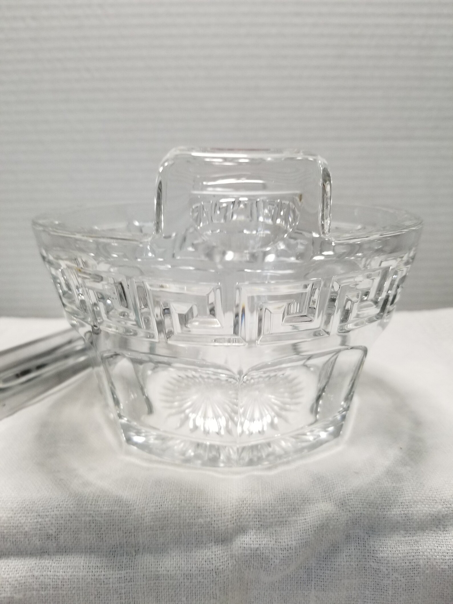 Vintage Heisey Glass Greek Key Ice Tub - Etsy