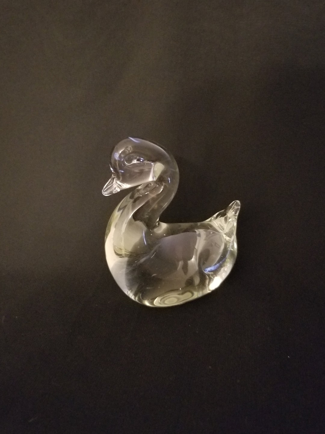 Vintage Glass Duck Paperweight - Etsy