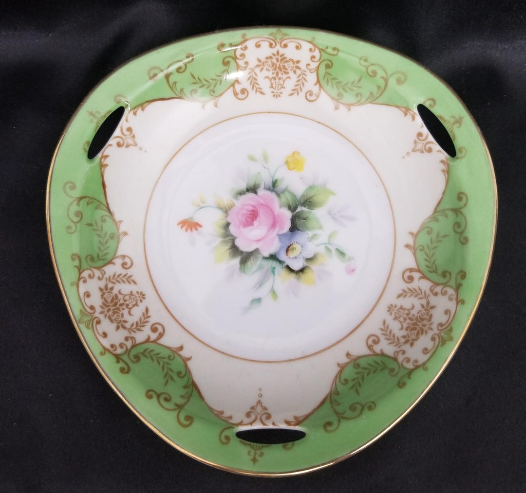 Vintage Morimura Japan Hand-painted Pierced Edge Shallow Bowl - Etsy