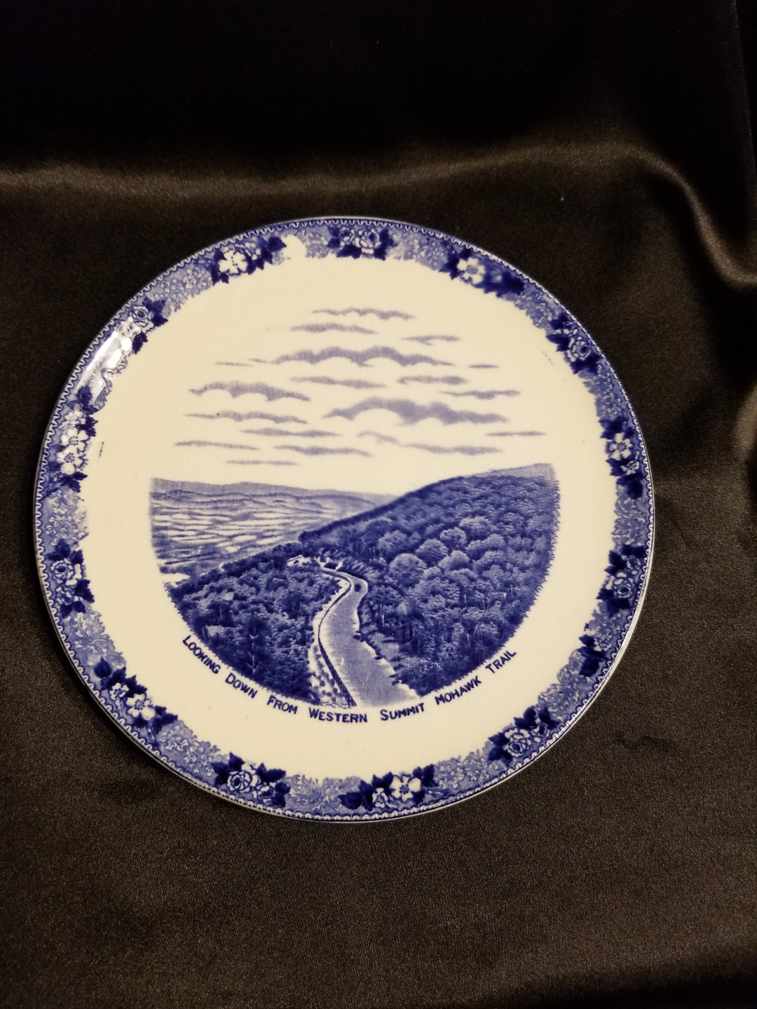 Jonroth England Mohawk Trail Blue & White Plate - Etsy