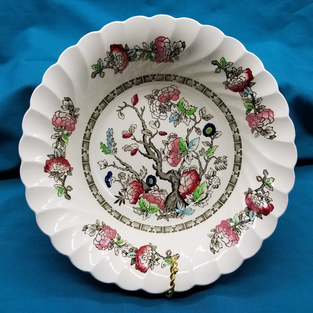 Vintage Myott Fine Staffordshire Ware Indian Tree Round Vegetable Bowl ...