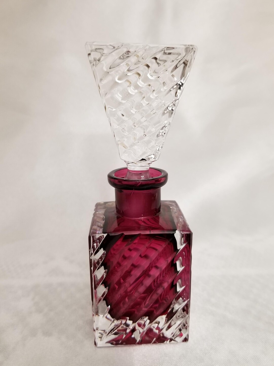 Vintage Cased Glass Perfume Bottle - Etsy