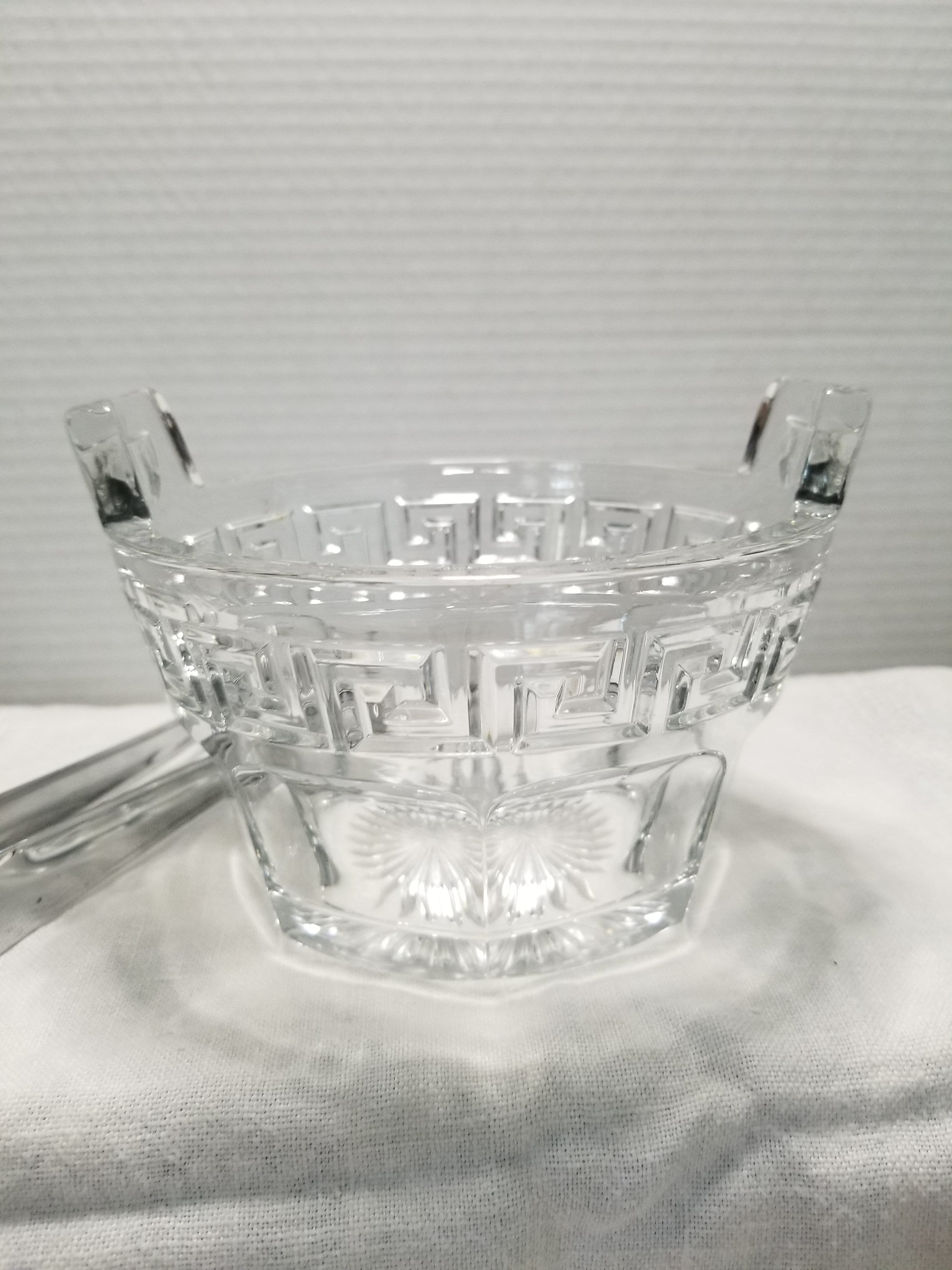 Vintage Heisey Glass Greek Key Ice Tub - Etsy