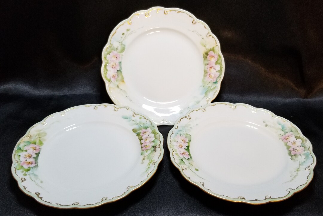 Antique Moritz Zdekauer Austria Hand-painted Porcelain Dessert Plates ...
