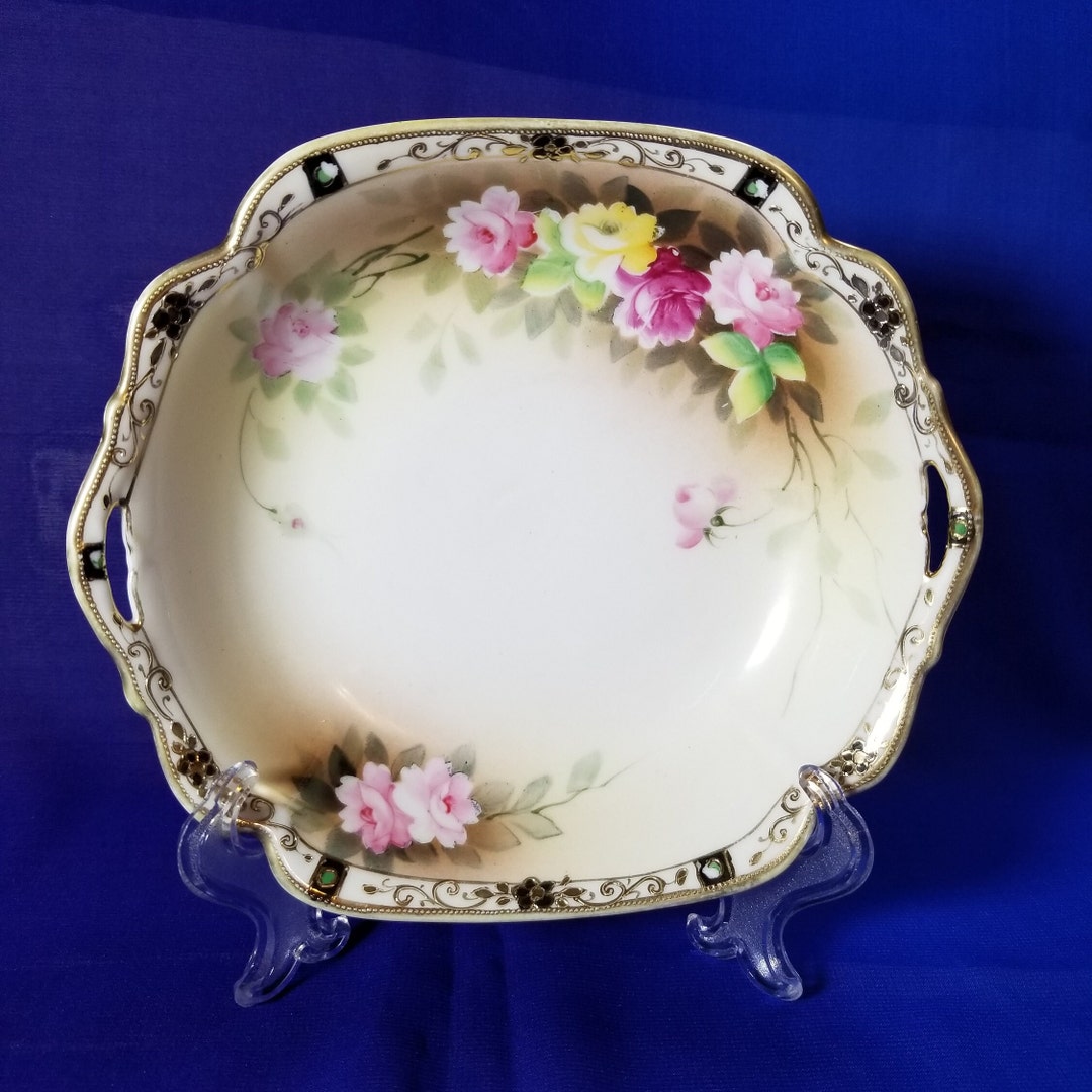 Vintage Nippon Hand-painted Bowl - Etsy
