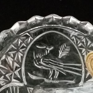 Crystal Footed Salt Cellar With Bird - Etsy