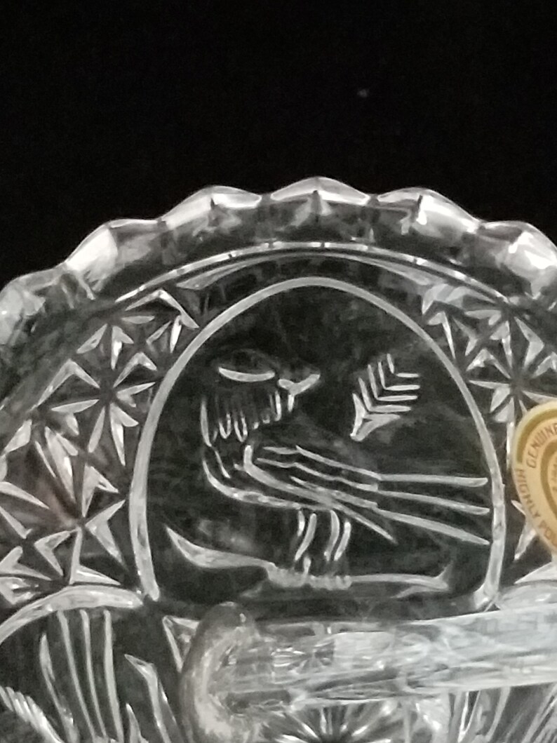 Crystal Footed Salt Cellar With Bird - Etsy