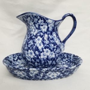 Vintage Victoria Ware Calico Ironstone Pitcher Set - Etsy