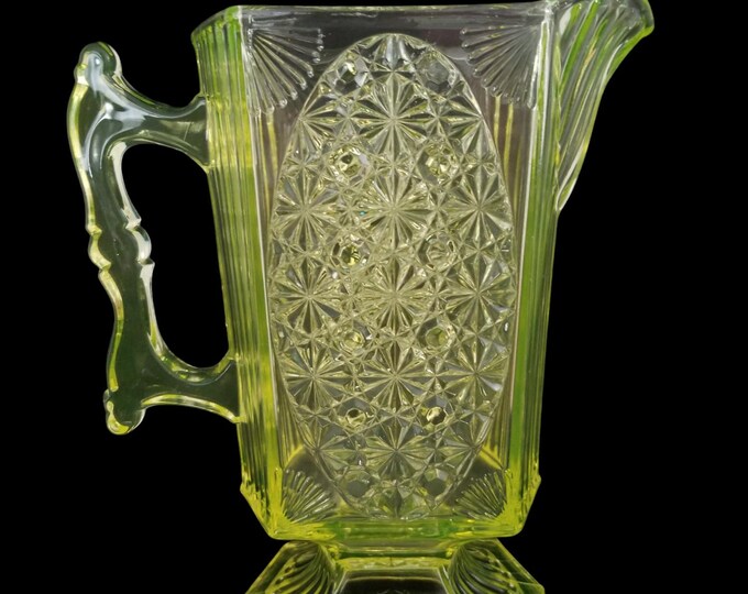 EAPG Central Glass Co. No. 730 Vaseline Daisy, Button, Panel & Rib ...