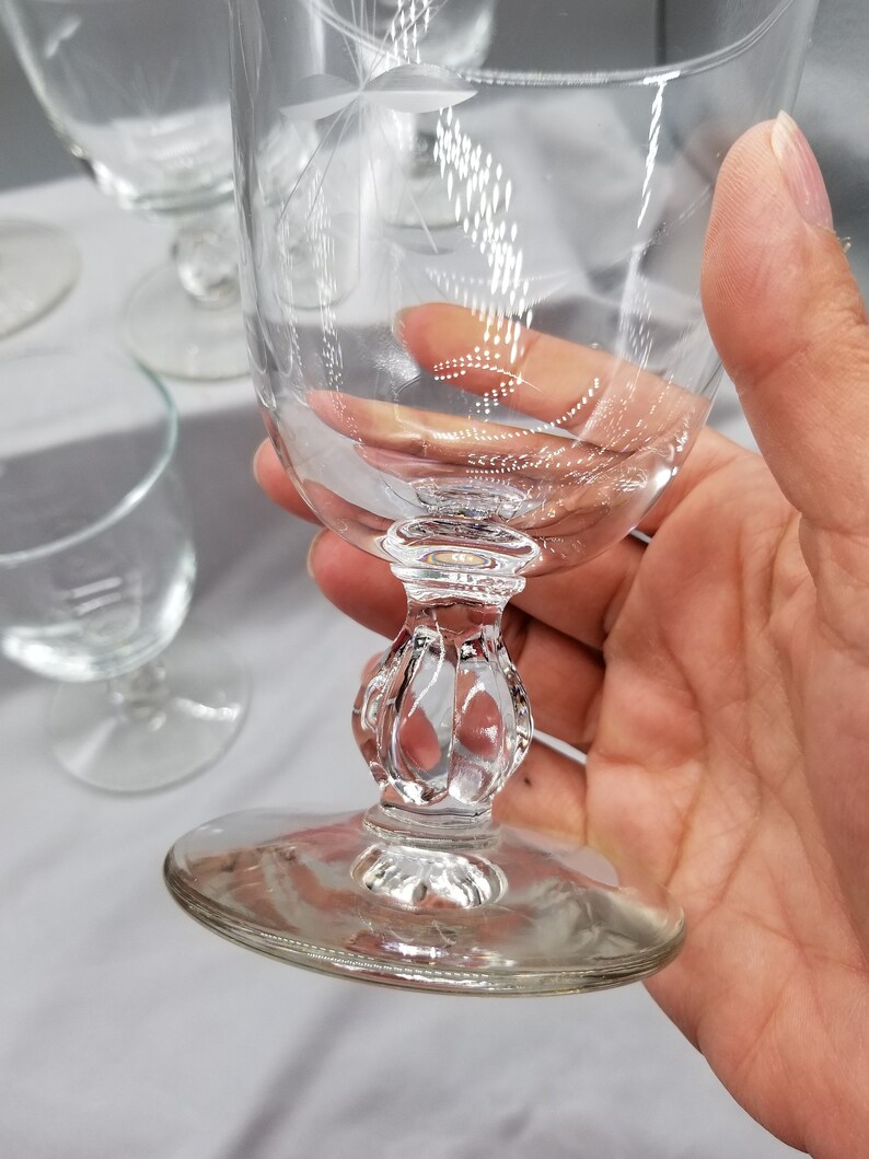 Vintage Libbey Glass Starglow Water Goblets - Etsy