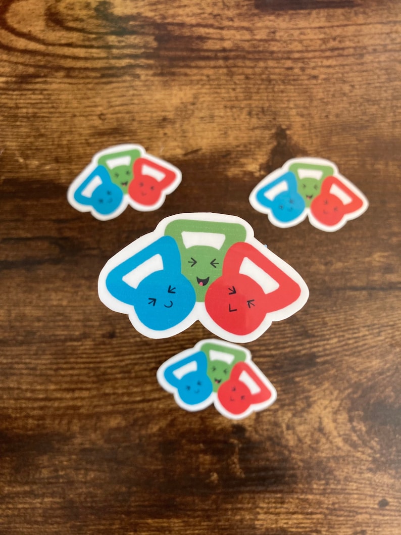Kettlebell Kawaii Stickers Gym Sticker Funny Sticker Cute - Etsy