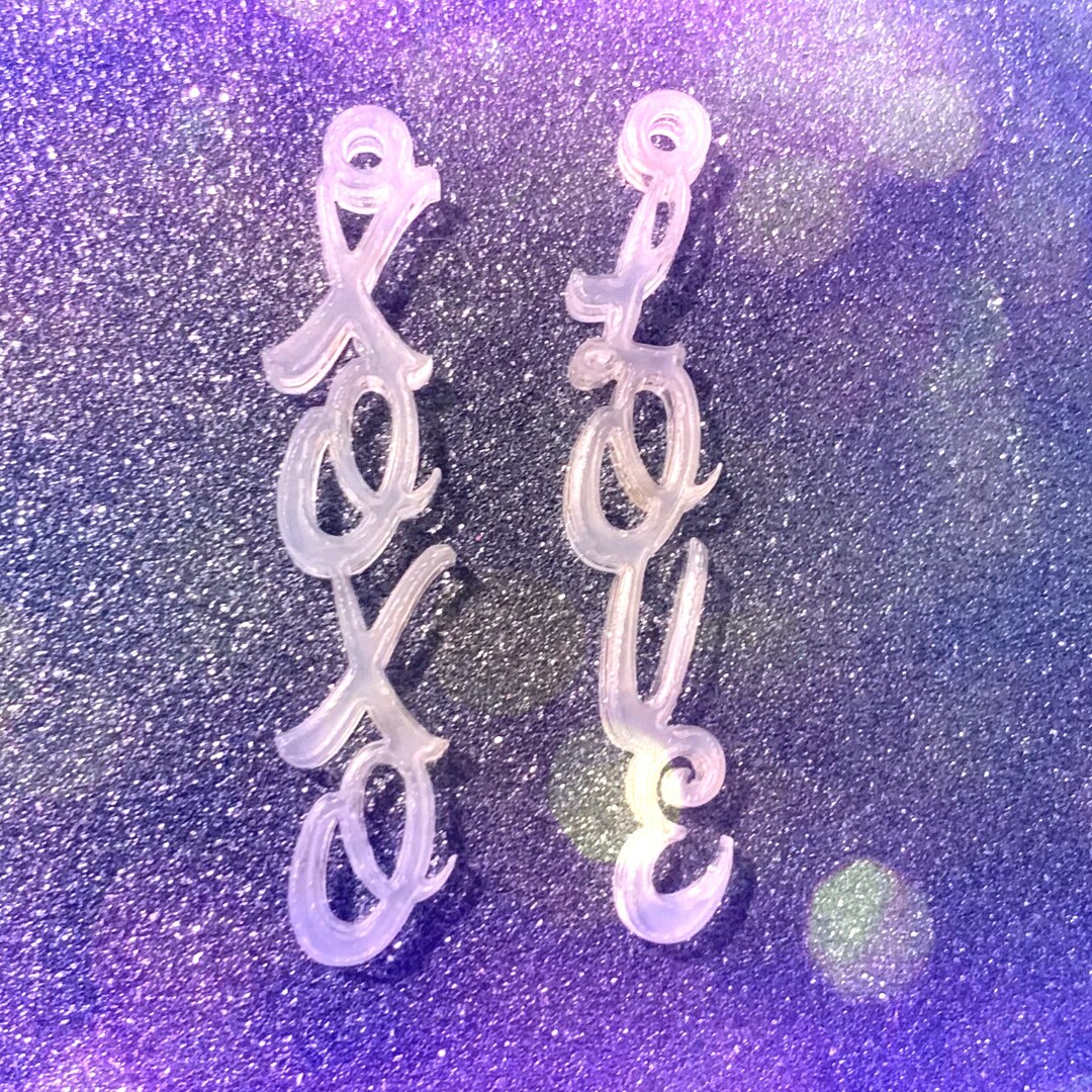Acrylic Blank Love XOXO Earring Keychain Blanks for Making Silicone ...