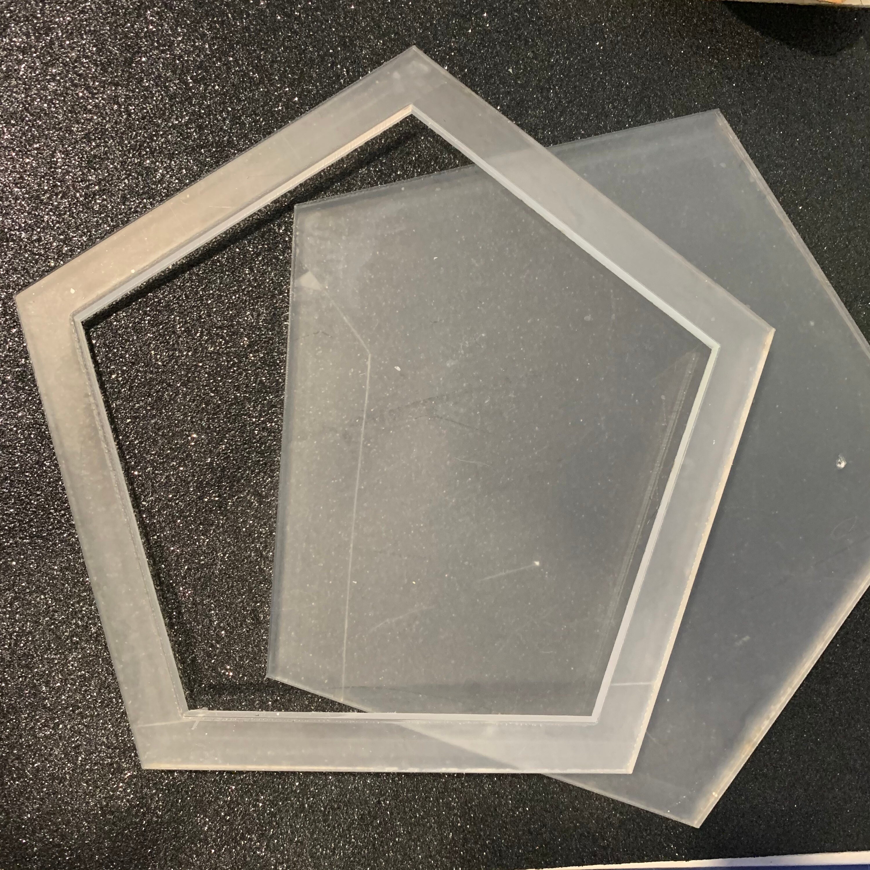 Acrylic blank plain hexagon shape tray hexagon 5 sided tray | Etsy