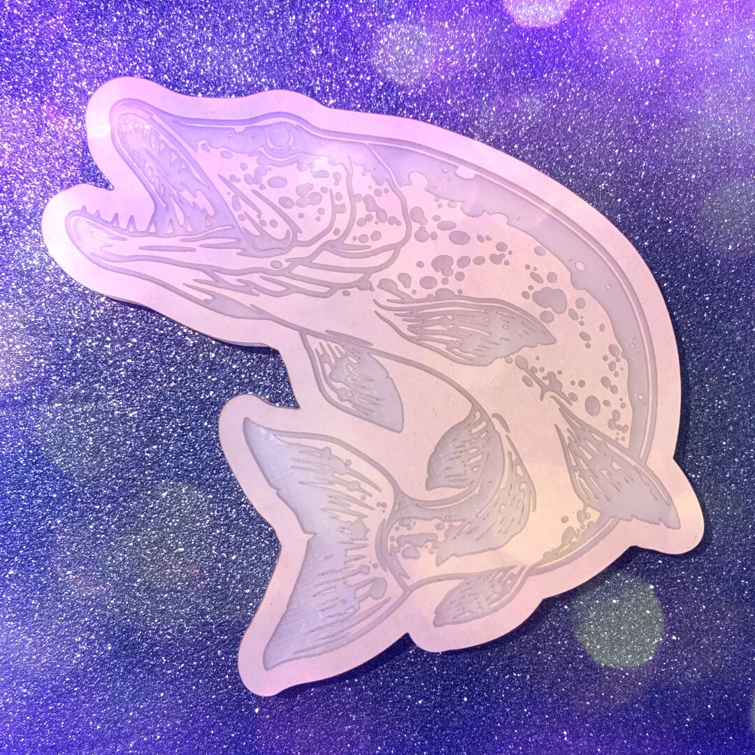 Acrylic Blank Fish, Musky Fish for Making Silicone Molds, Fish Keychain ...