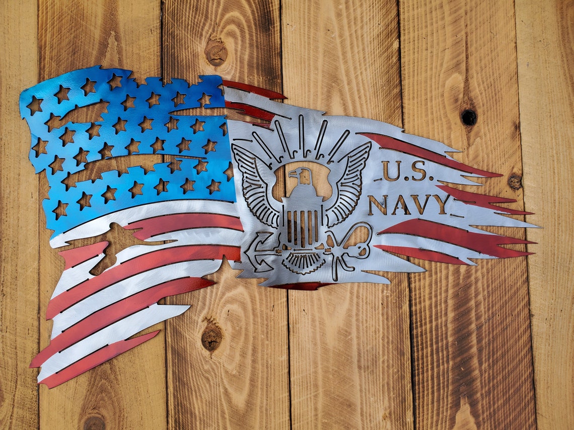 US NAVY Tattered Flag .dxf File Instant Digital Download Cnc Plasma - Etsy