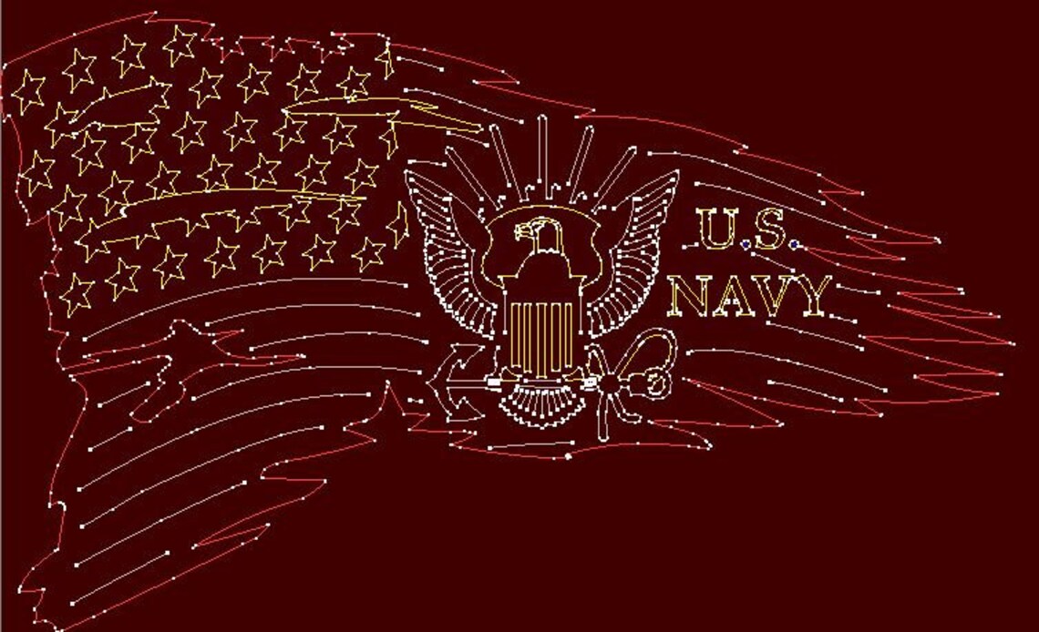 US NAVY Tattered Flag .dxf File Instant Digital Download Cnc Plasma - Etsy