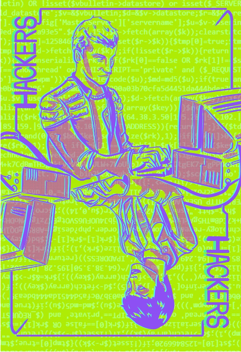 Hackers Movie Poster minimalist Fan Art - Etsy