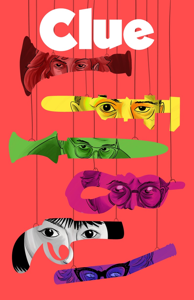 Clue Movie Poster minimalist Fan Art - Etsy
