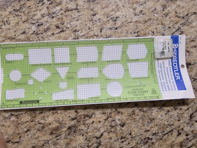 Staedtler Standard Flow Chart Template #977 143 - Etsy
