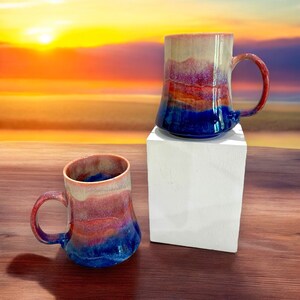 Large Pink and Purple Mug, Sunset Ceramic Mug, Artisan Coffee Mug - Etsy