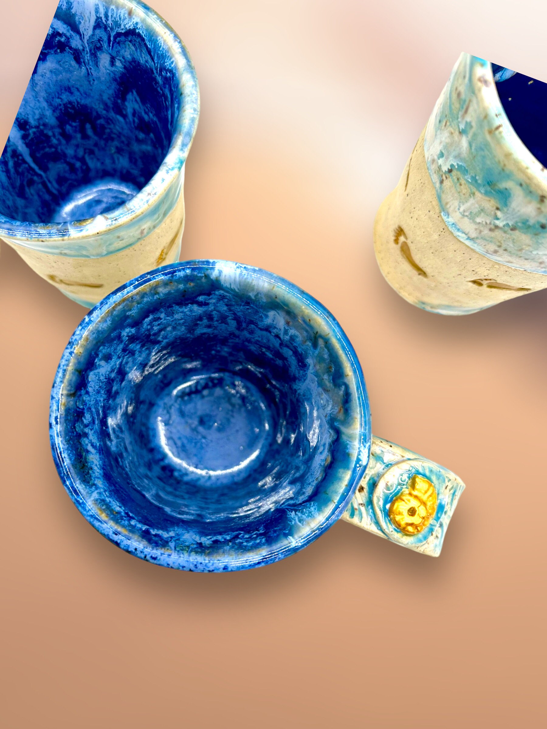 Handcrafted Ceramic Footprints in the Sand Mug: Siesta Key Beach Decor ...