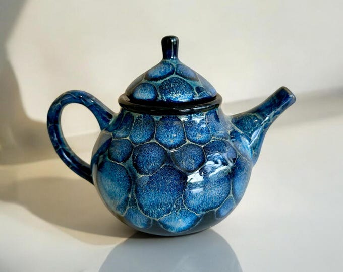 Unique Ceramic Teapot, Tea Lover’s Gift, One-of-a-kind Teapot, Blue and ...