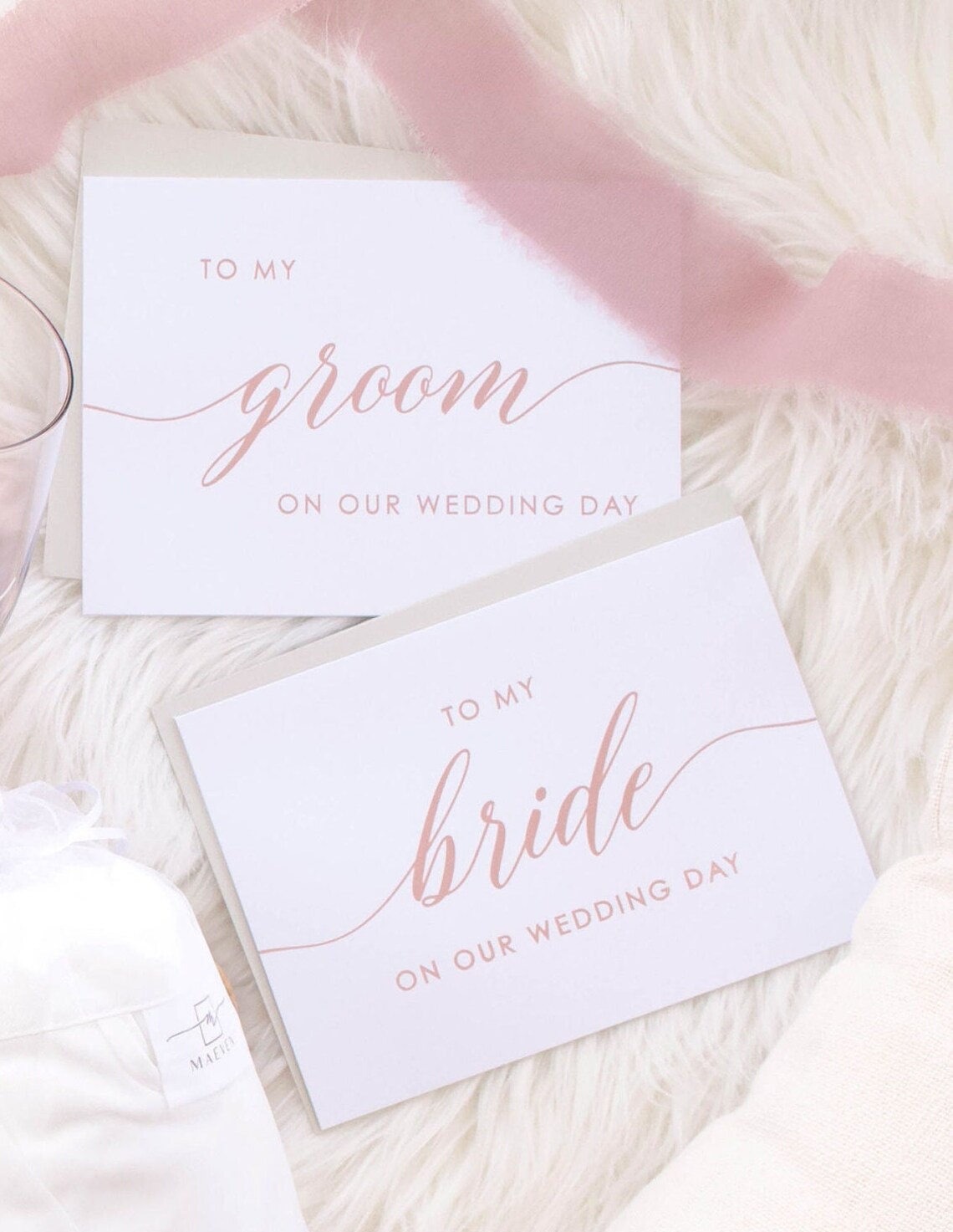 Wedding Day Cards to My Bride to My Groom Bridal Cards | Etsy