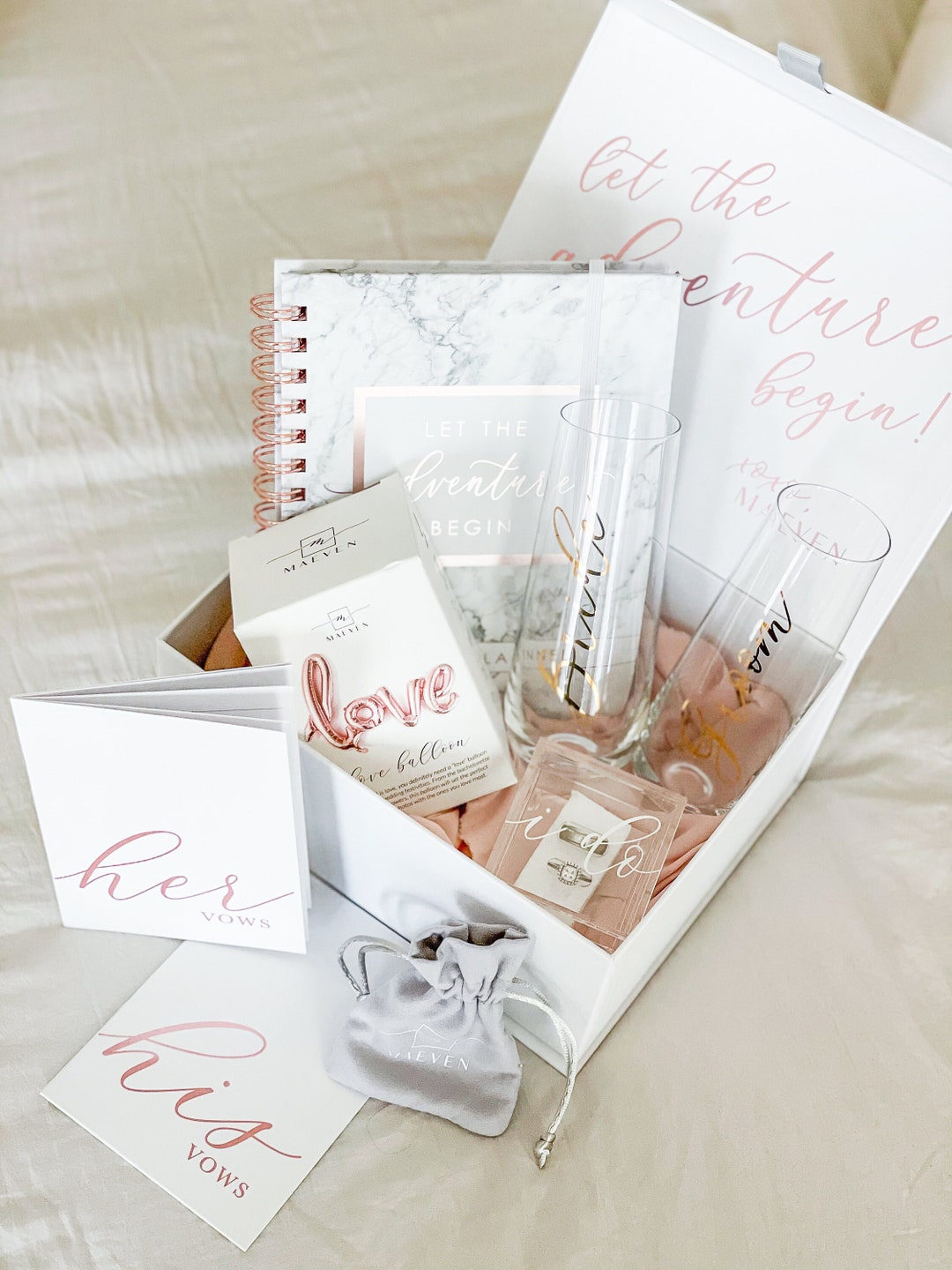 Gift Box for Brides, Engagement Gift Box, Bridal Shower Gift, Maeven ...