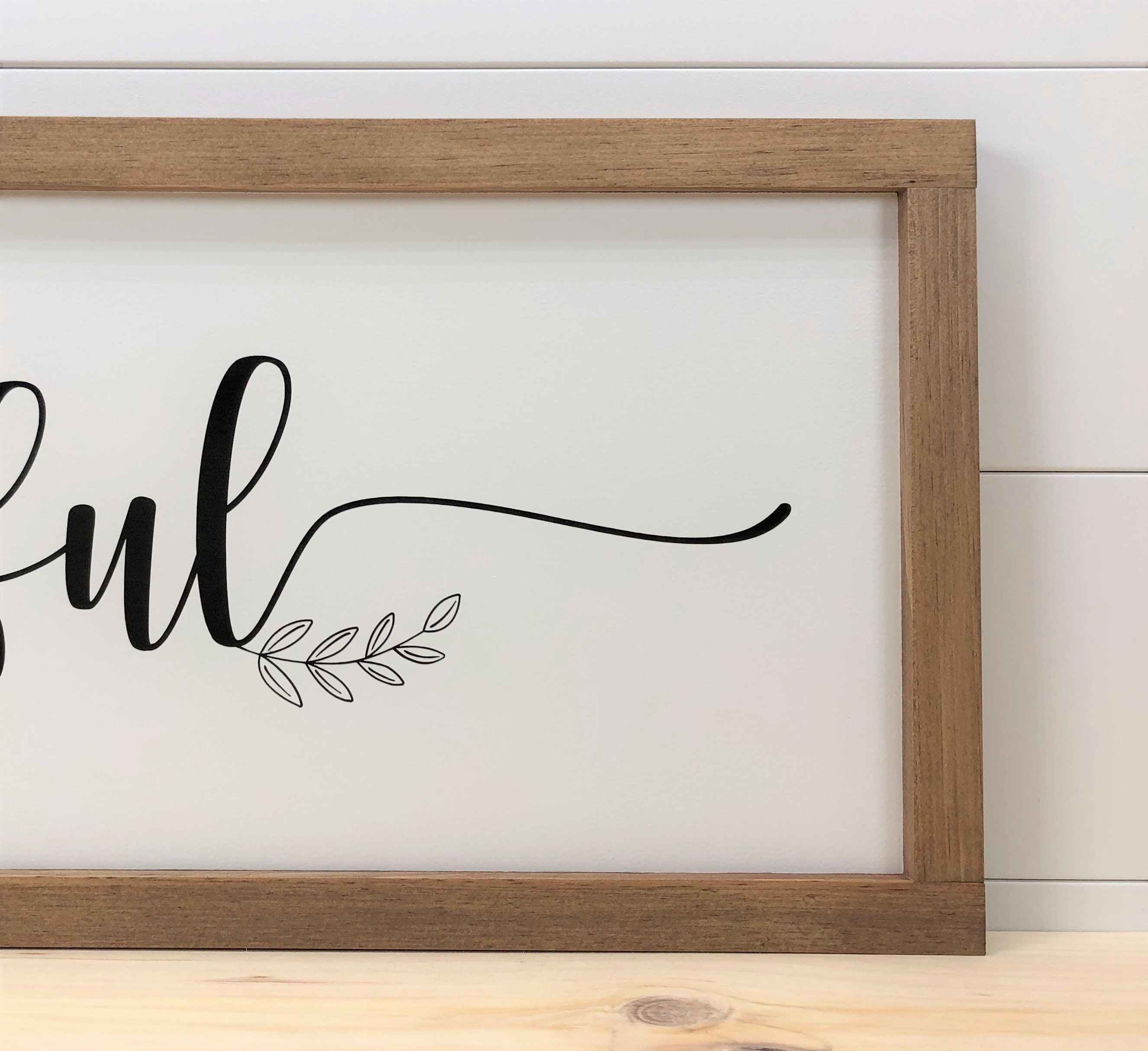 Thankful Sign With Leaf Accent Thanksgiving Decor Fall - Etsy Canada