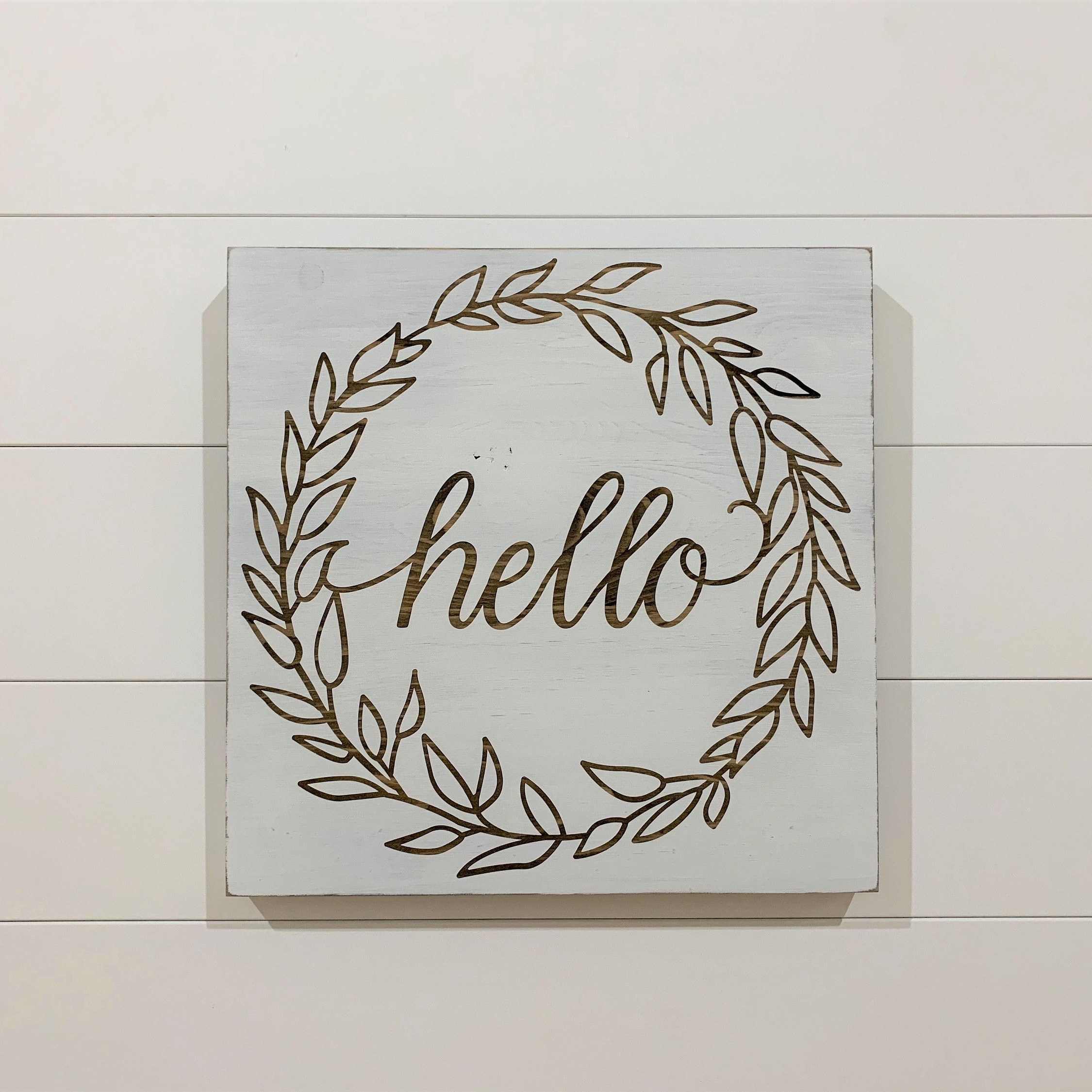Entry Way Sign Hello Wood Sign Rustic Hello Sign Farmhouse Decor Hello ...