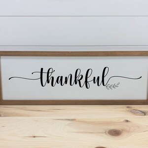 Thankful Sign With Leaf Accent Thanksgiving Decor Fall - Etsy Canada