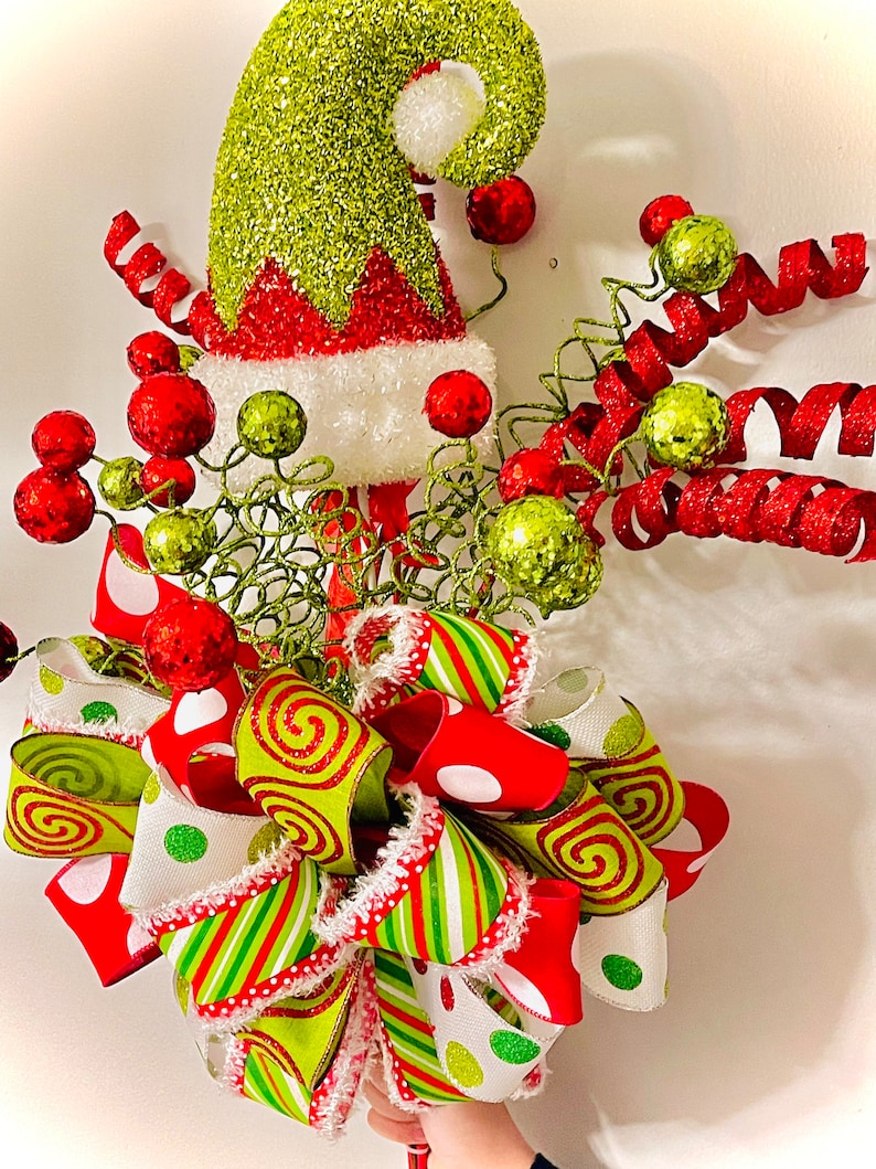 Elf Tree Topper Christmas Tree Topper Whimsical Tree Topper - Etsy