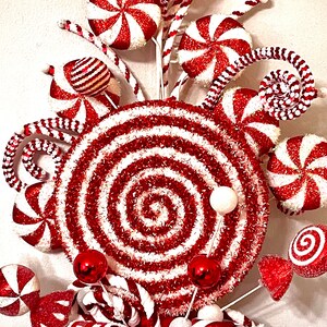 Extra Large Peppermint Tree Topper, Candyland, Christmas Candy Tree ...